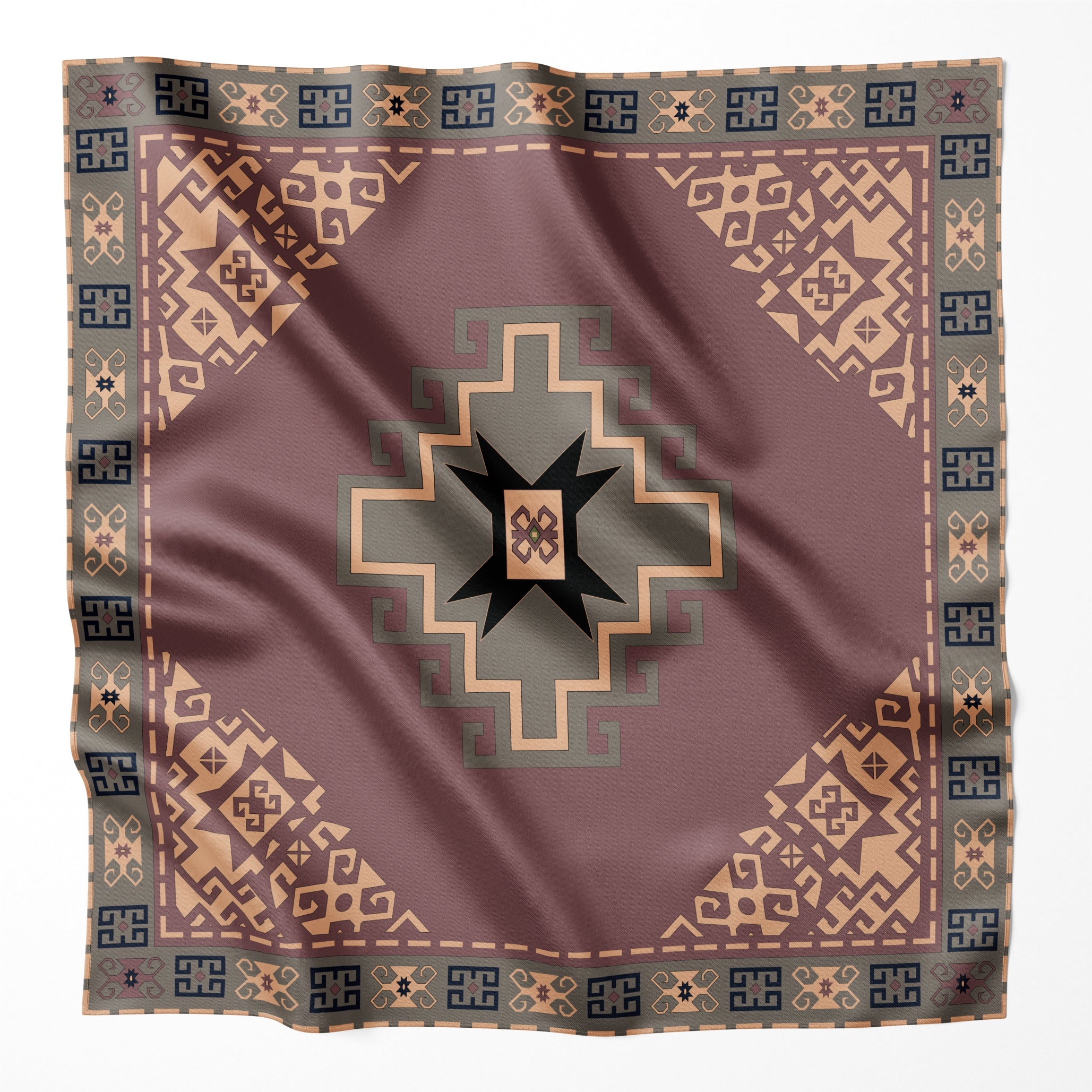 Mugan Silk Scarf - 90x90cm | Khanschi